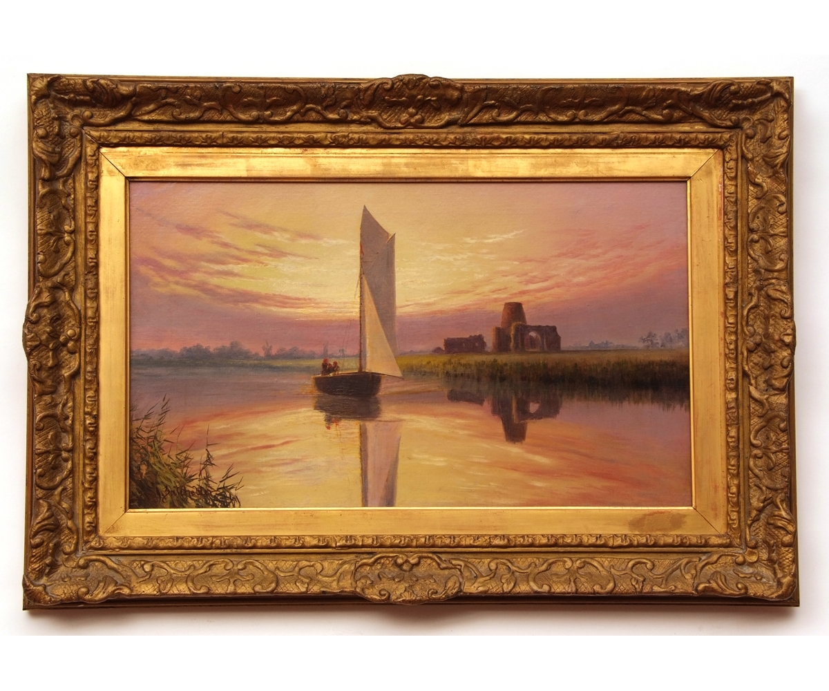 Stephen John Batchelder | Wherry Passing St Benet’s Abbey | MutualArt