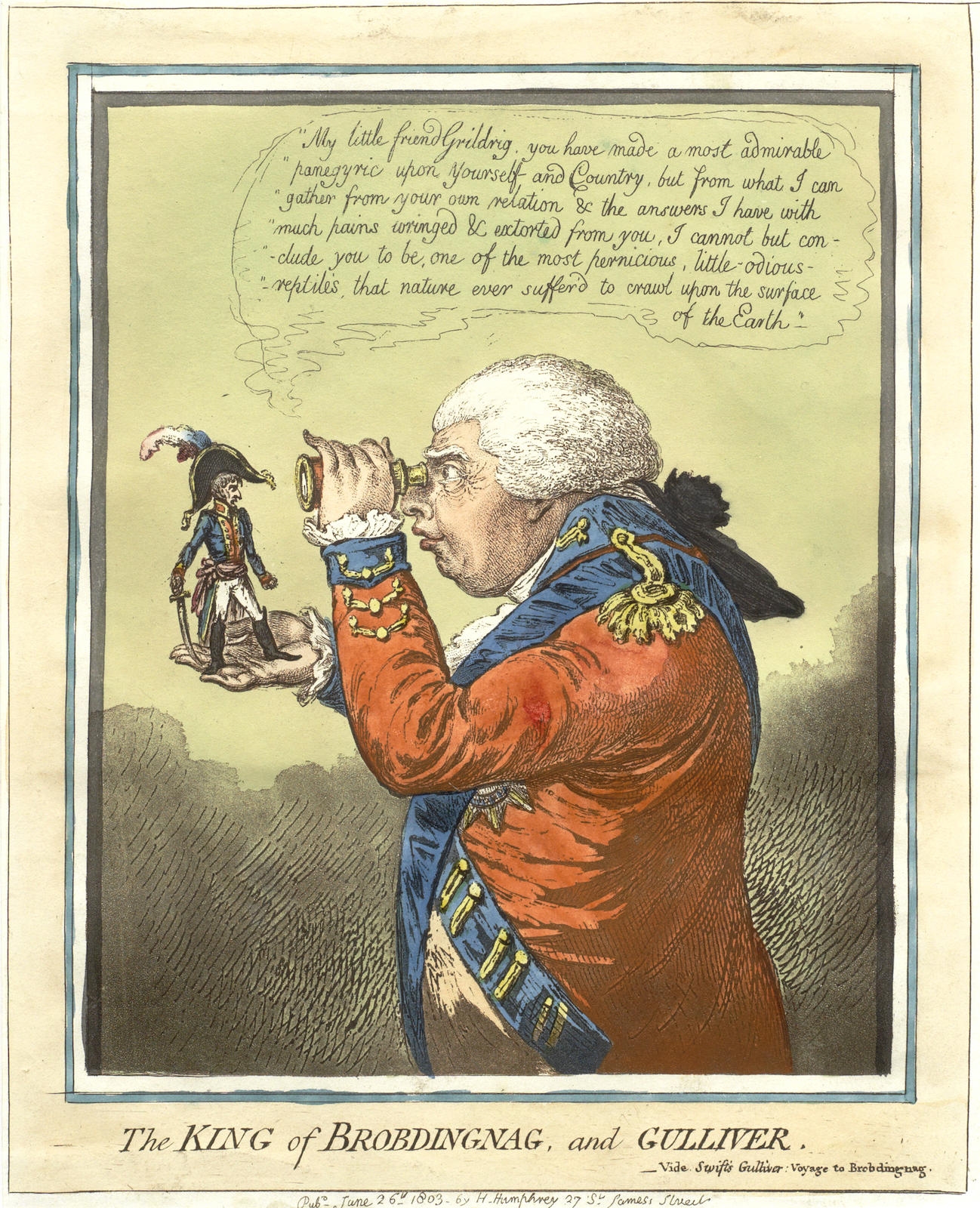 James Gillray | The King of Brobdingnag and Gulliver (1803) | MutualArt
