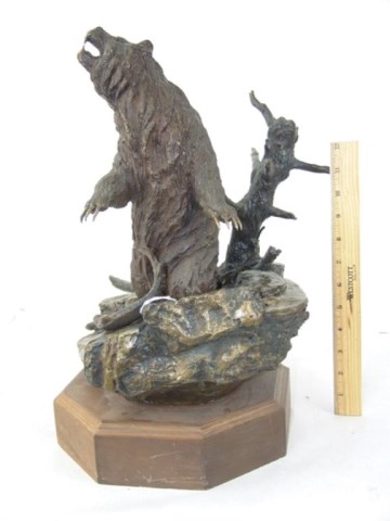 Gary Shoop | Showing a Roaring Grizzly Bear in a Stream Catching a ...