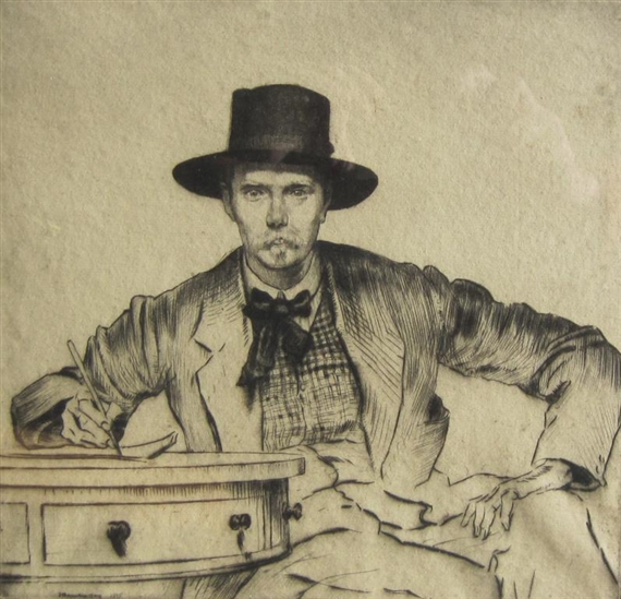 James Hamilton Hay | Self-Portrait of the Artist (1915) | MutualArt