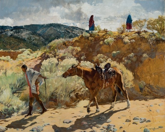 Walter Ufer | Frank Archuleta,Taos Indian with Rifle | MutualArt