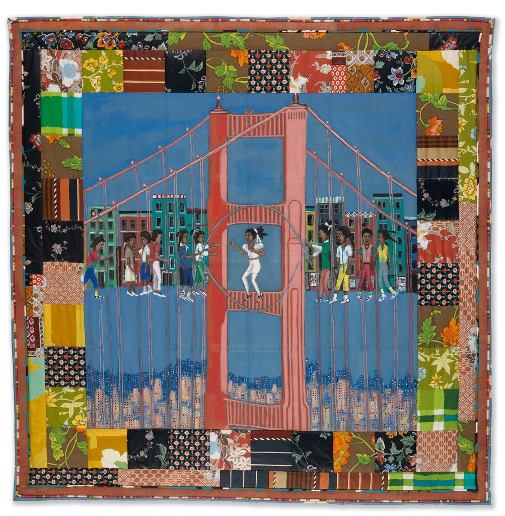 Faith Ringgold | Double Dutch on the Golden Gate Bridge (1988) | MutualArt