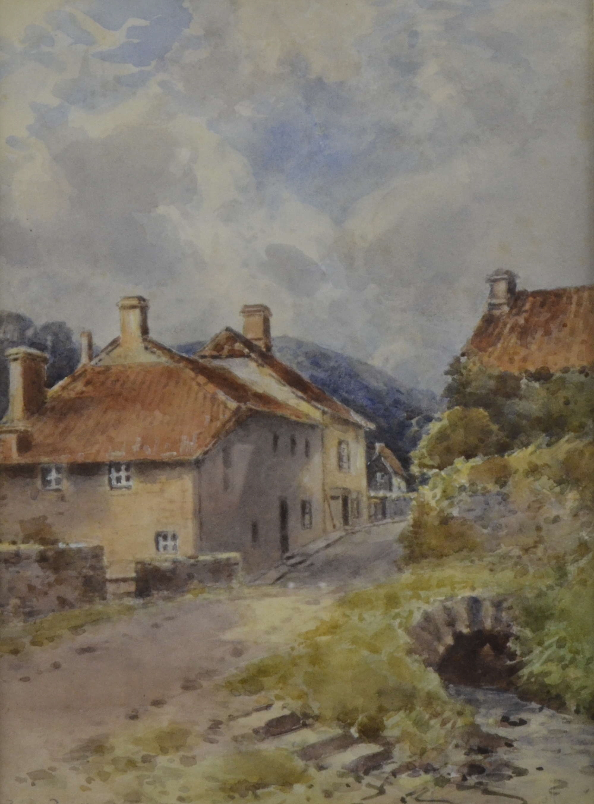 Frederick Tucker | Country Path with Cottages | MutualArt