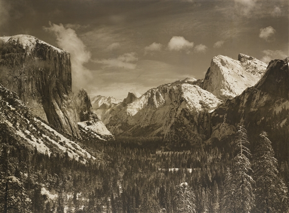 Ansel Adams | YOSEMITE VALLEY FROM INSPIRATION POINT, WINTER, YOSEMITE ...