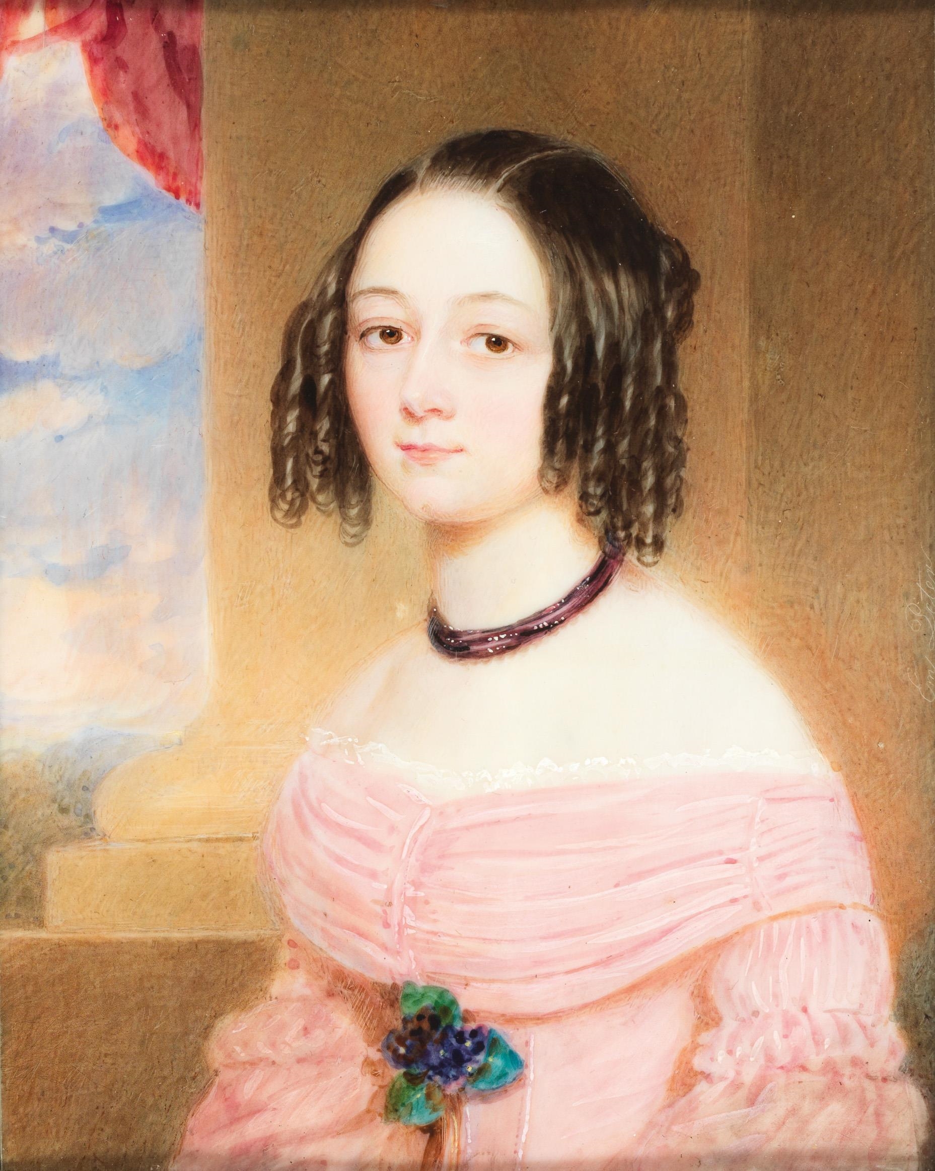 Emanuel Thomas Peter | A portrait of a countess Szechy in a pink dress ...