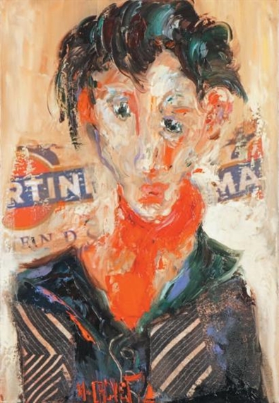 Michel Calvet | HOMME AU FOULARD ROUGE | MutualArt