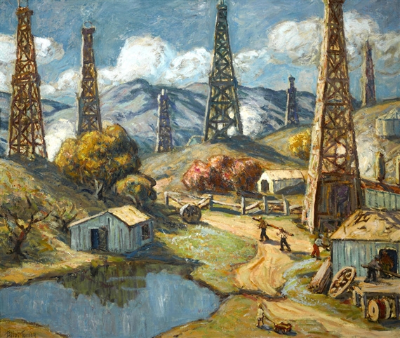 Elliot Torrey | Oil Wells of Montebello (1922) | MutualArt