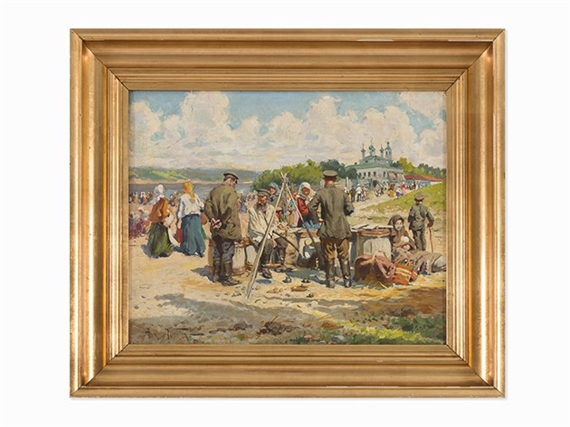 Alexander Vladimirovich Makovsky | Market Day in Pylos (1919) | MutualArt