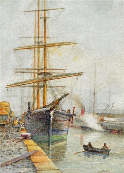 Henry Monteith Telfer | Harbour Scene | MutualArt