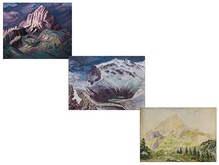 August Hofer | 3 WORKS: BLICK AUF DIE ALPSPITZE | MutualArt