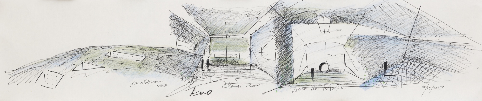 Tadao Ando | DRAWING OF CHICHU MUSEUM (2015) | MutualArt