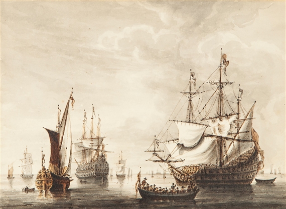 Robert Cleveley | Sailing ships at harbour | MutualArt