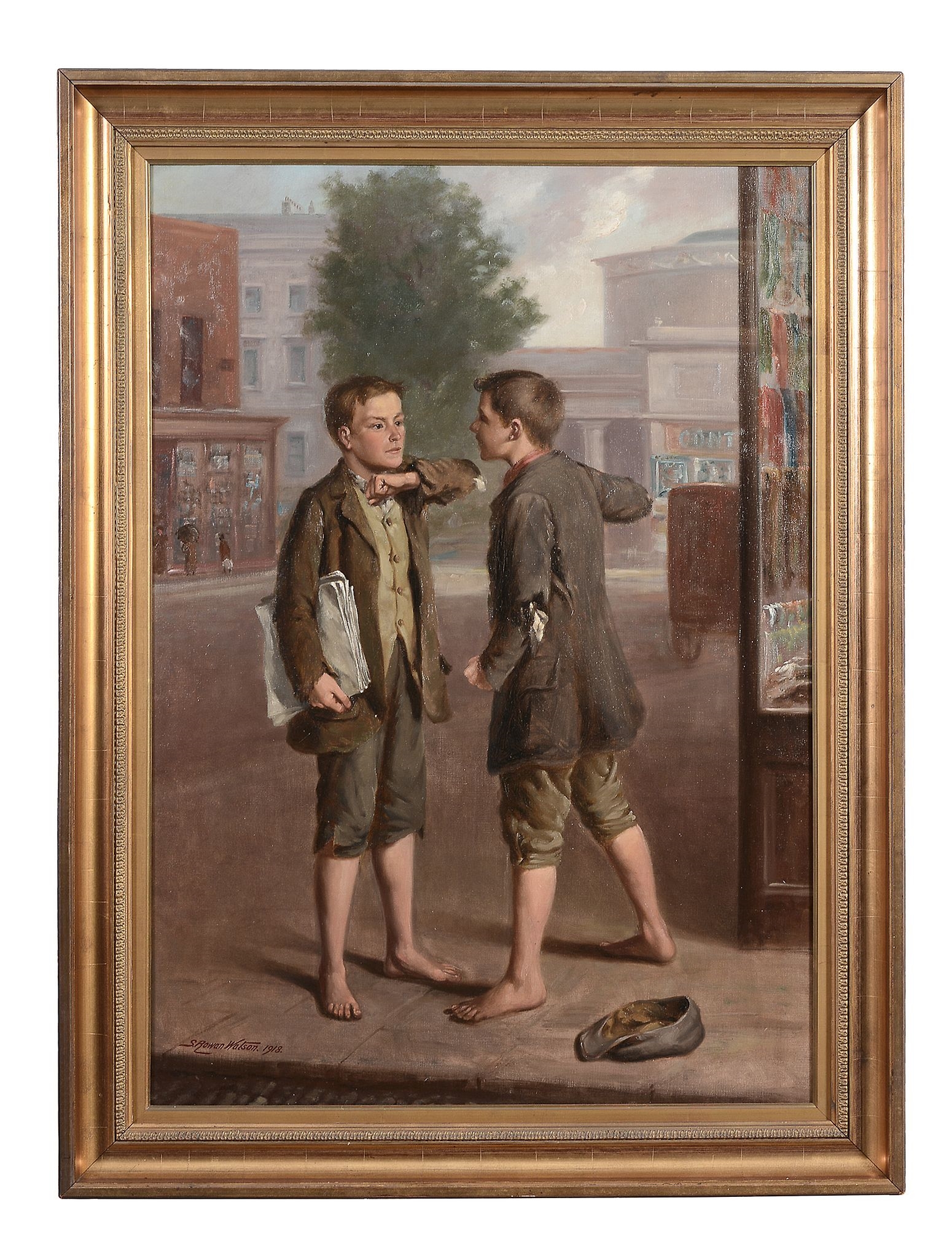 Samuel Rowan Watson | Wuy Yeh! (Paper Boys), Dublin (1918) | MutualArt