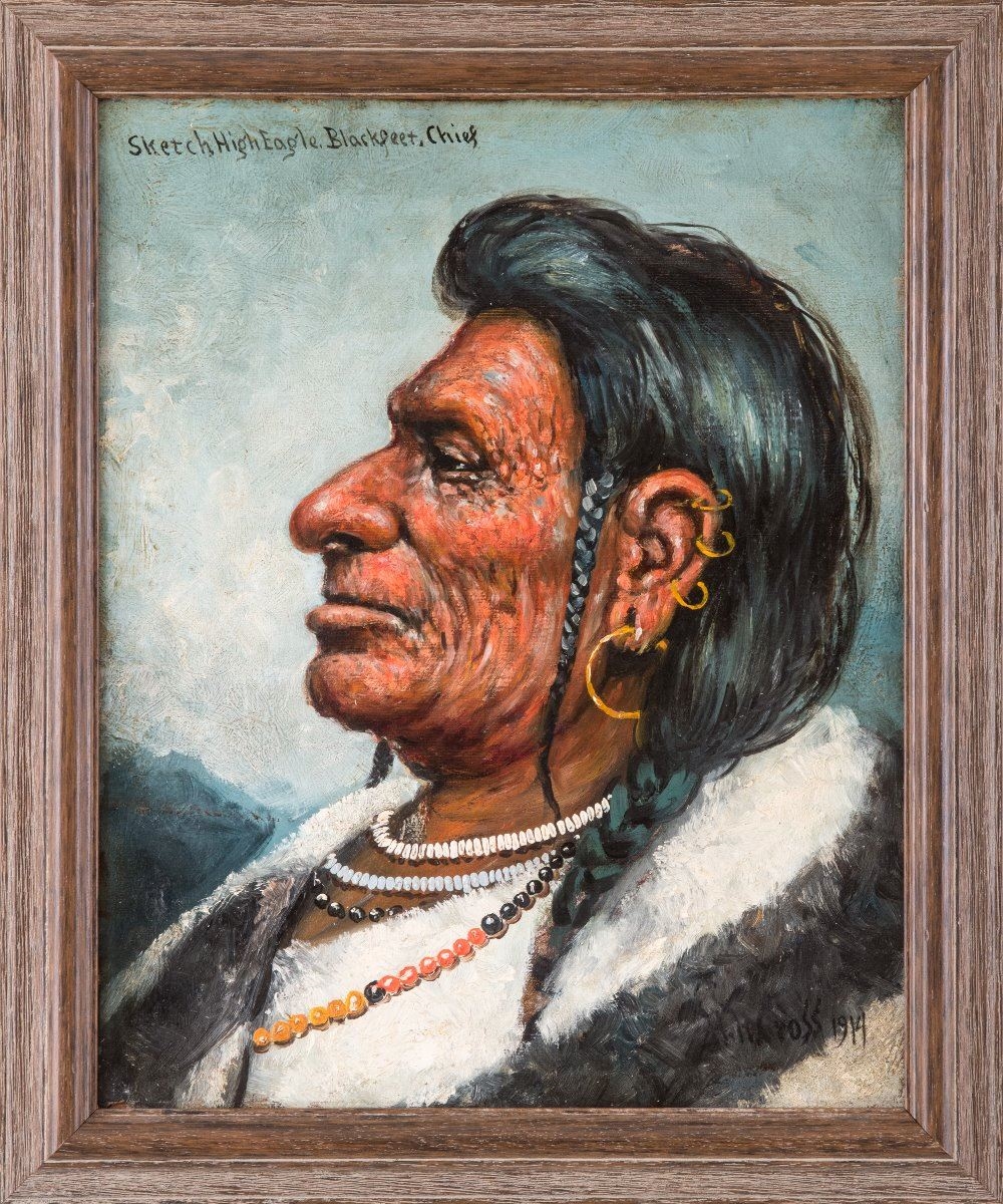 Henry Herman Cross | High Eagle Blackfeet Chief (1914) | MutualArt
