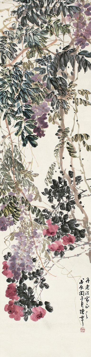 Chen Banding | WISTERIA AND ROSE | MutualArt