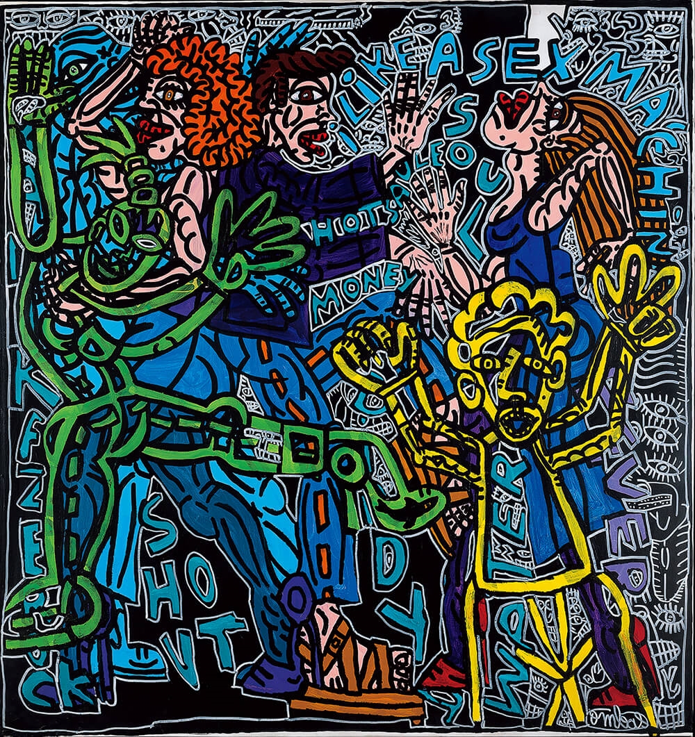 Robert Combas | Tableau Colorés (Colored Canvas) (2004) | MutualArt