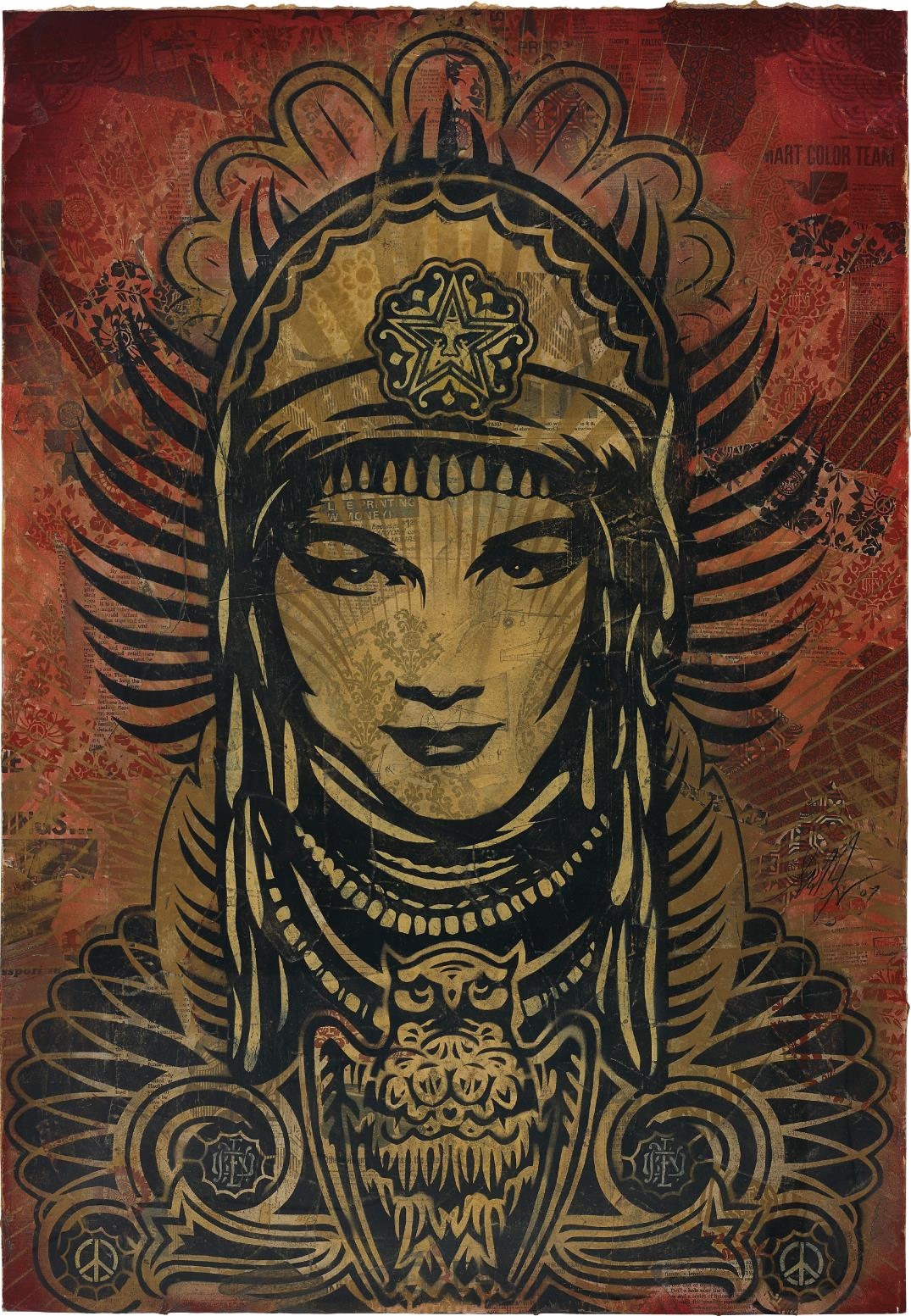 Shepard Fairey | Peace Goddess (2007) | MutualArt
