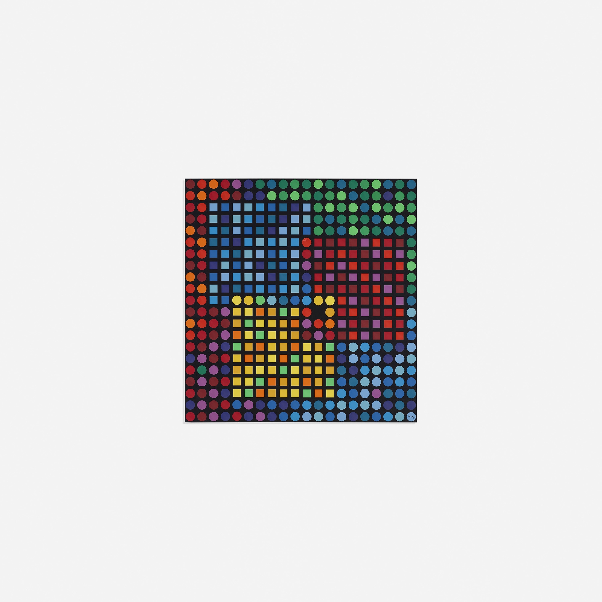 Victor Vasarely | Orion Blanc Positive (1970) | MutualArt