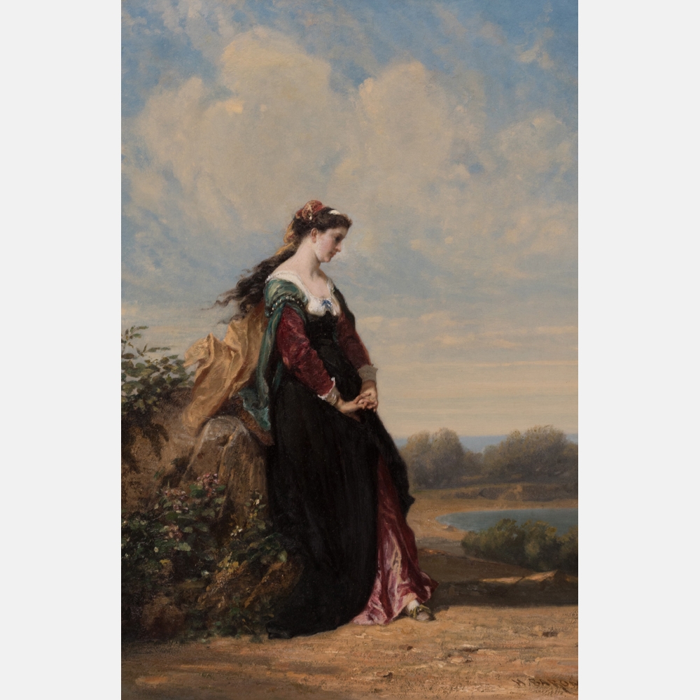 Henri Charles Antoine Baron | Lady in a Landscape | MutualArt