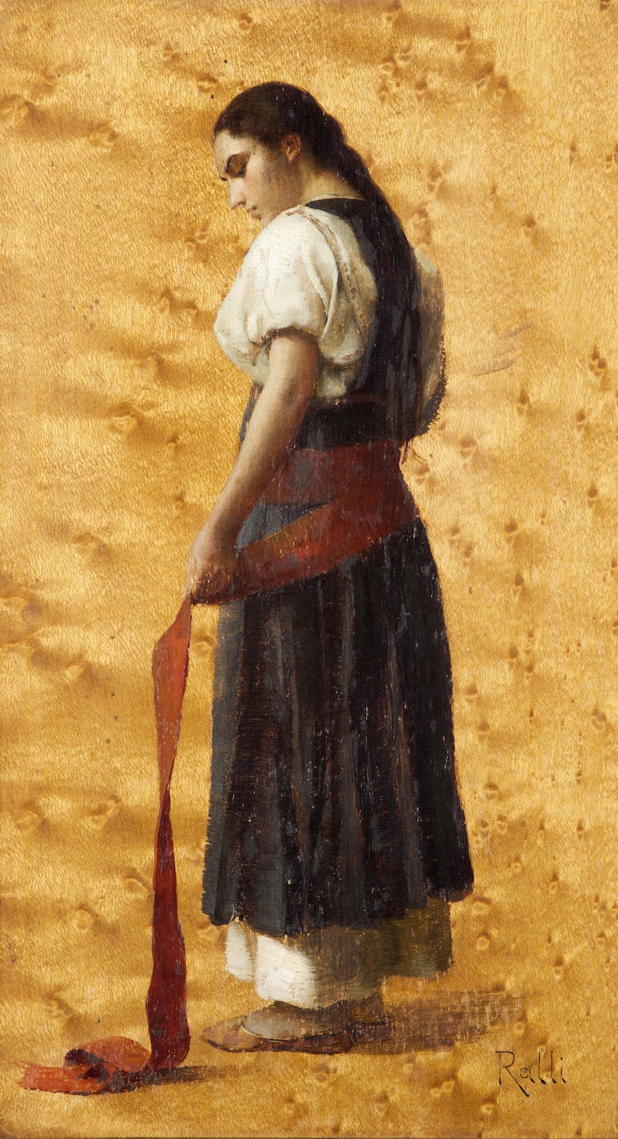 Theodoros Rallis | Young girl sleeping in a church | MutualArt