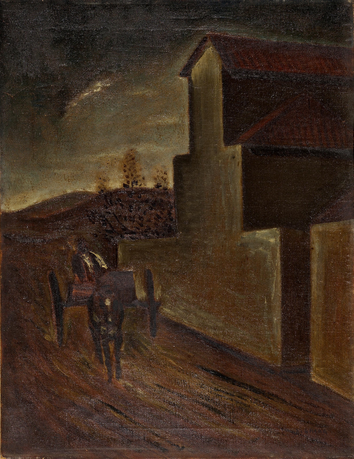 Nikos Hadjikyriakos-Ghika | Street with cart | MutualArt