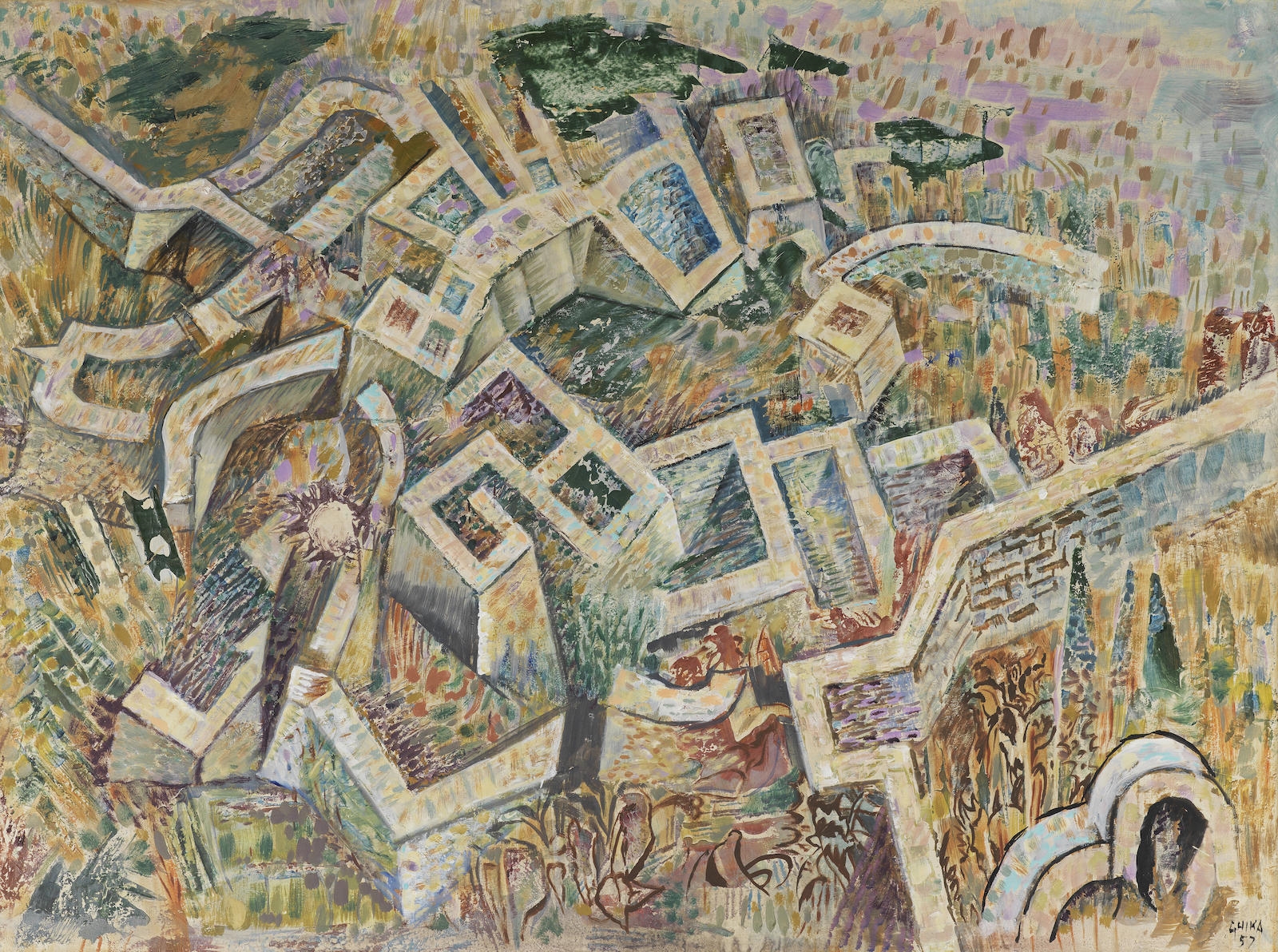 Nikos Hadjikyriakos-Ghika | Dry garden (1957) | MutualArt