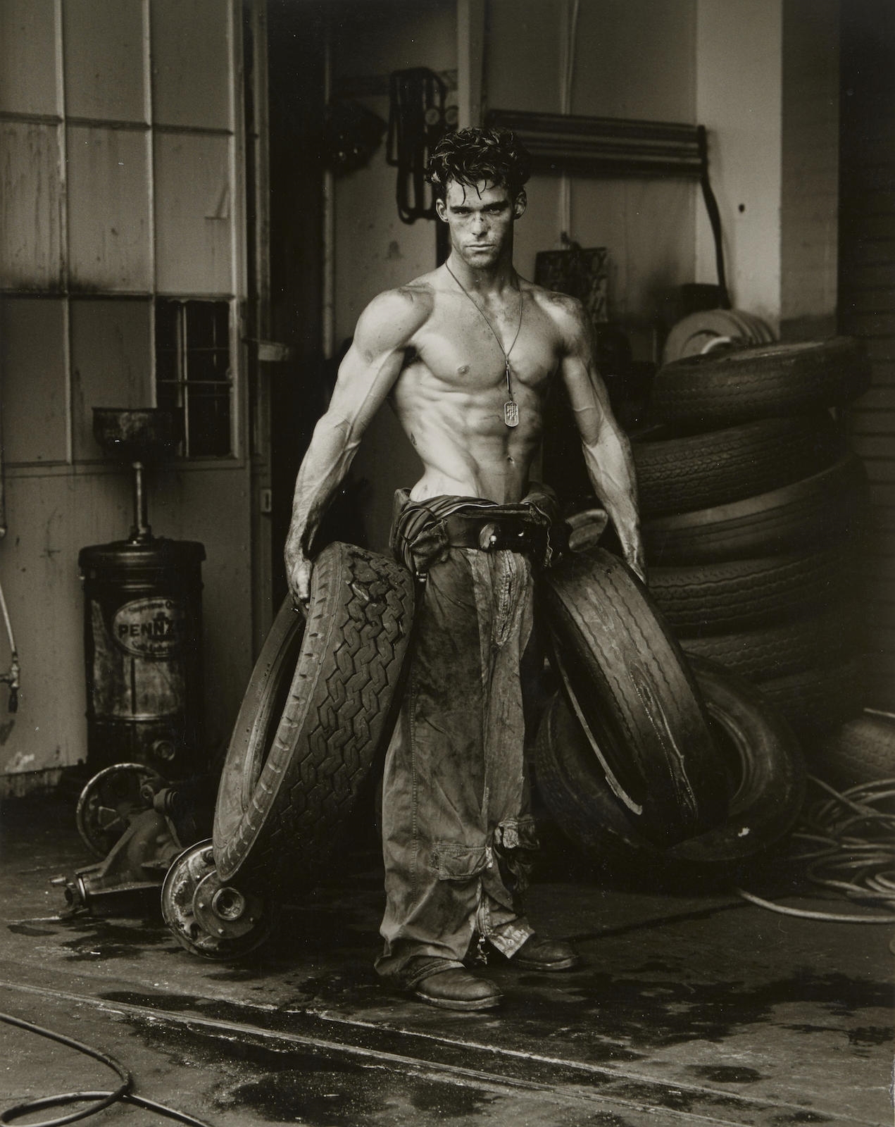 Herb Ritts | Fred with Tires (1984) | MutualArt