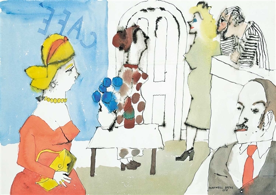 Maxwell Bennett Bates | Cafe (1973) | MutualArt