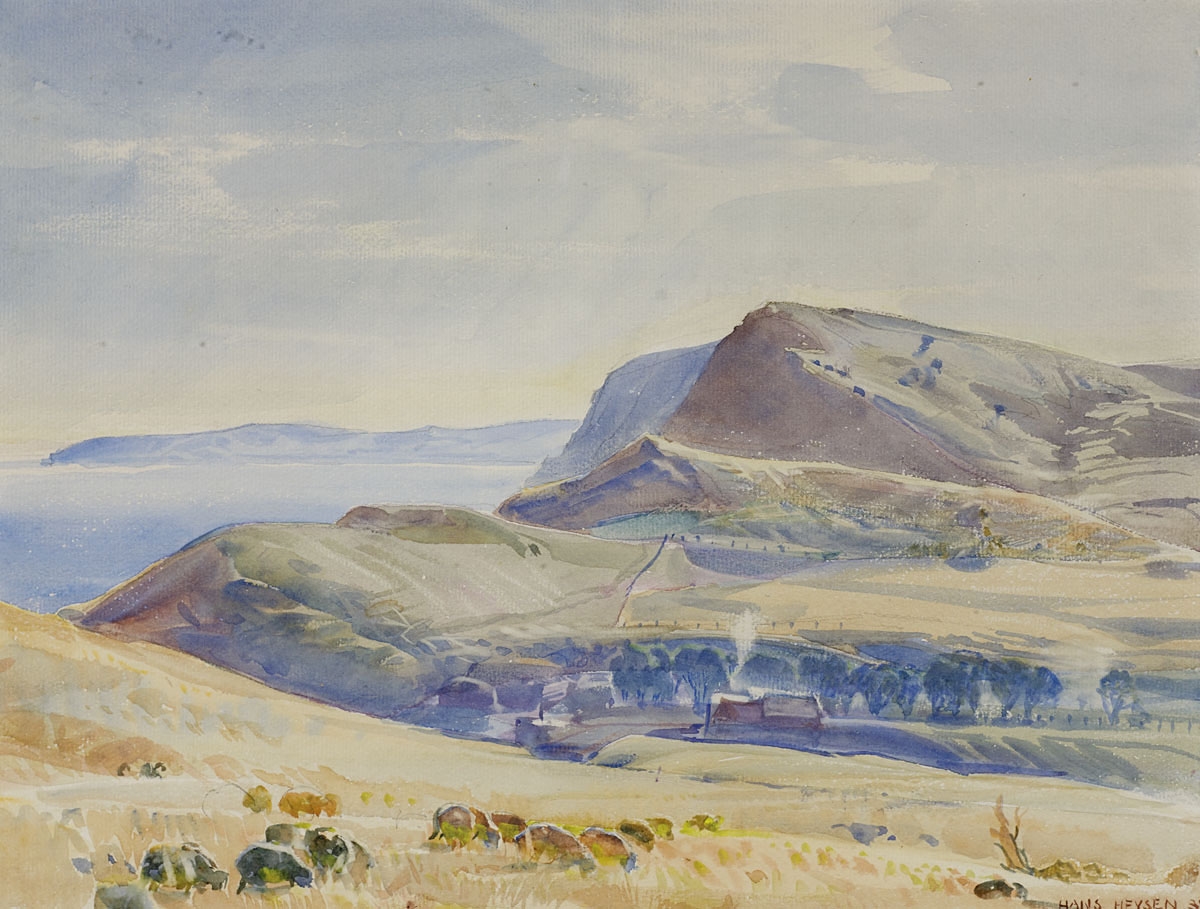 Hans Heysen | The Hills of Rapid Bay (1938) | MutualArt