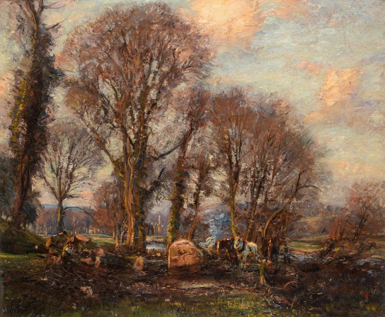 Herbert Royle | Timber hauling before Fountains Abbey | MutualArt