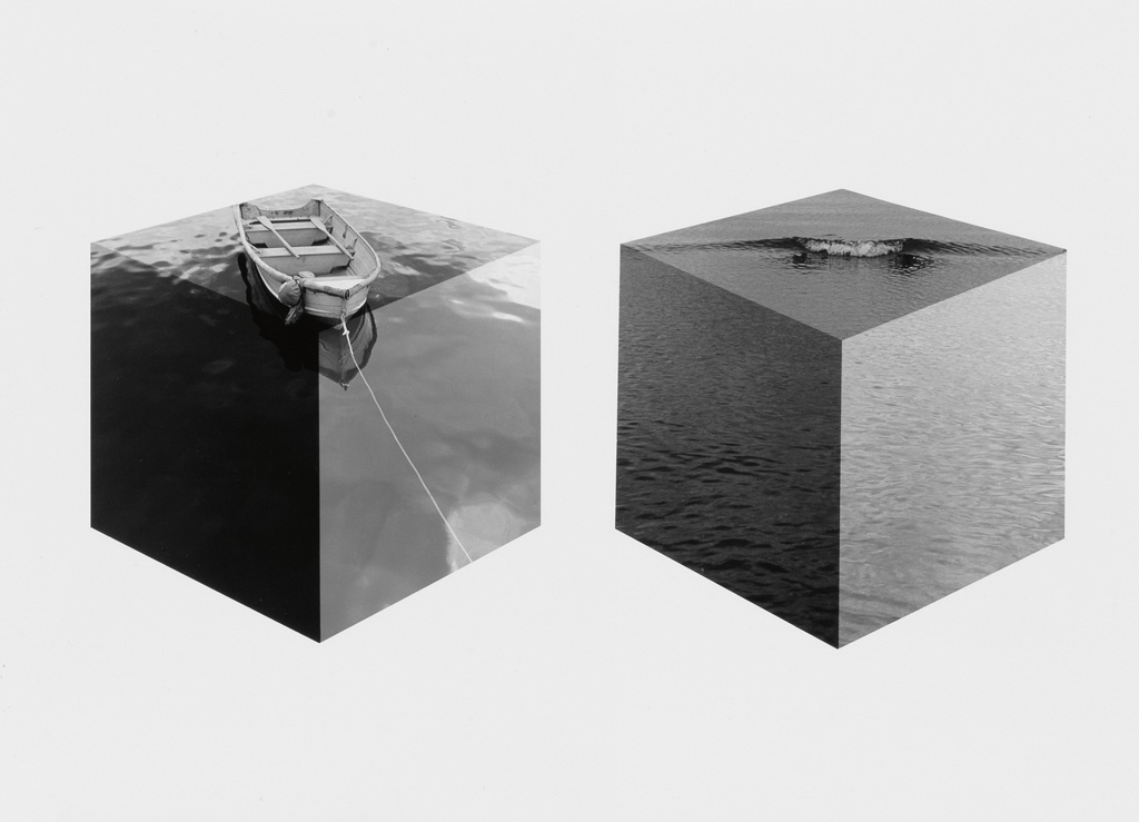 Jerry Uelsmann | Boat and wave cubes (1983) | MutualArt