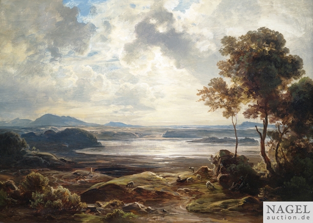 Christian Morgenstern | Coastal landscape at moonlight | MutualArt