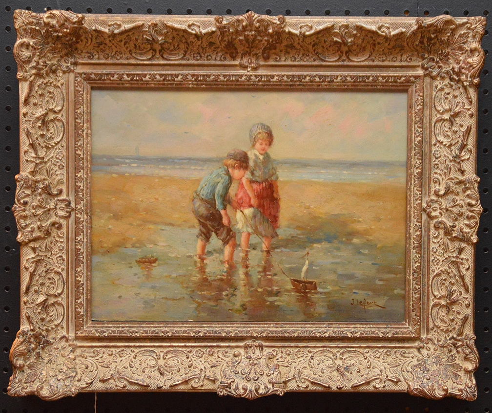 Jean Lefort | Children on the Beach | MutualArt