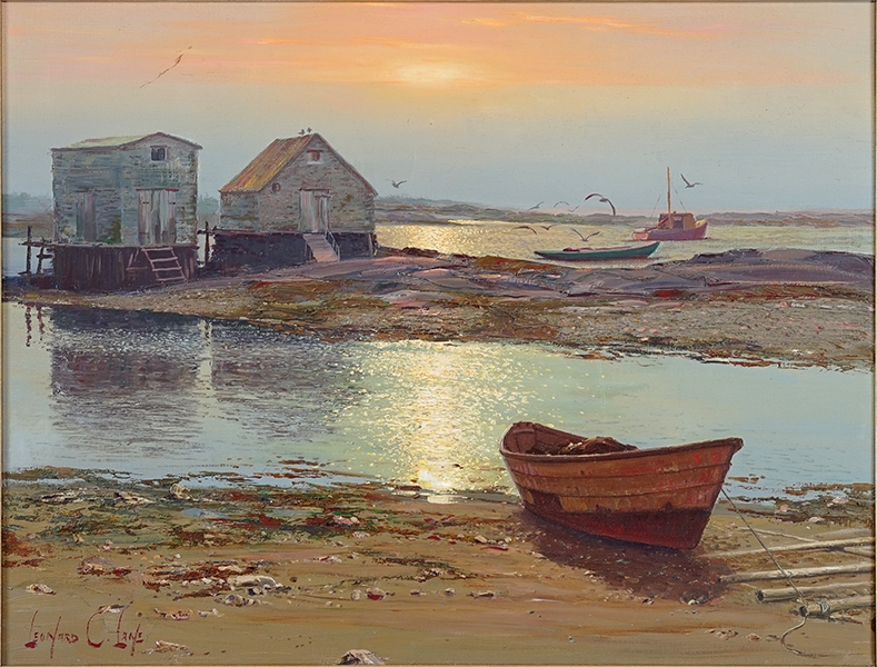 Leonard C. Lane | Sunrise over cresting waves | MutualArt