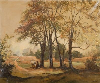 Victor Askew | The Artist Sketching in A Landscape | MutualArt