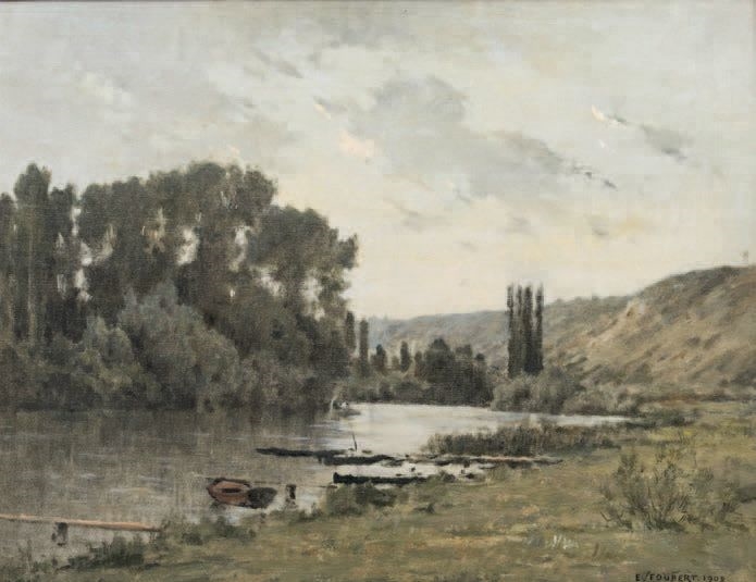 Émile Louis Foubert | Bord de rivière | MutualArt