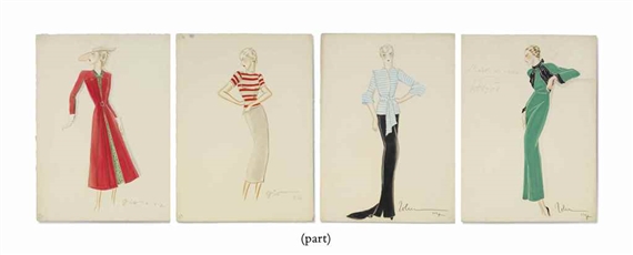 John Guida | Set of 6 fashion illustrations | MutualArt