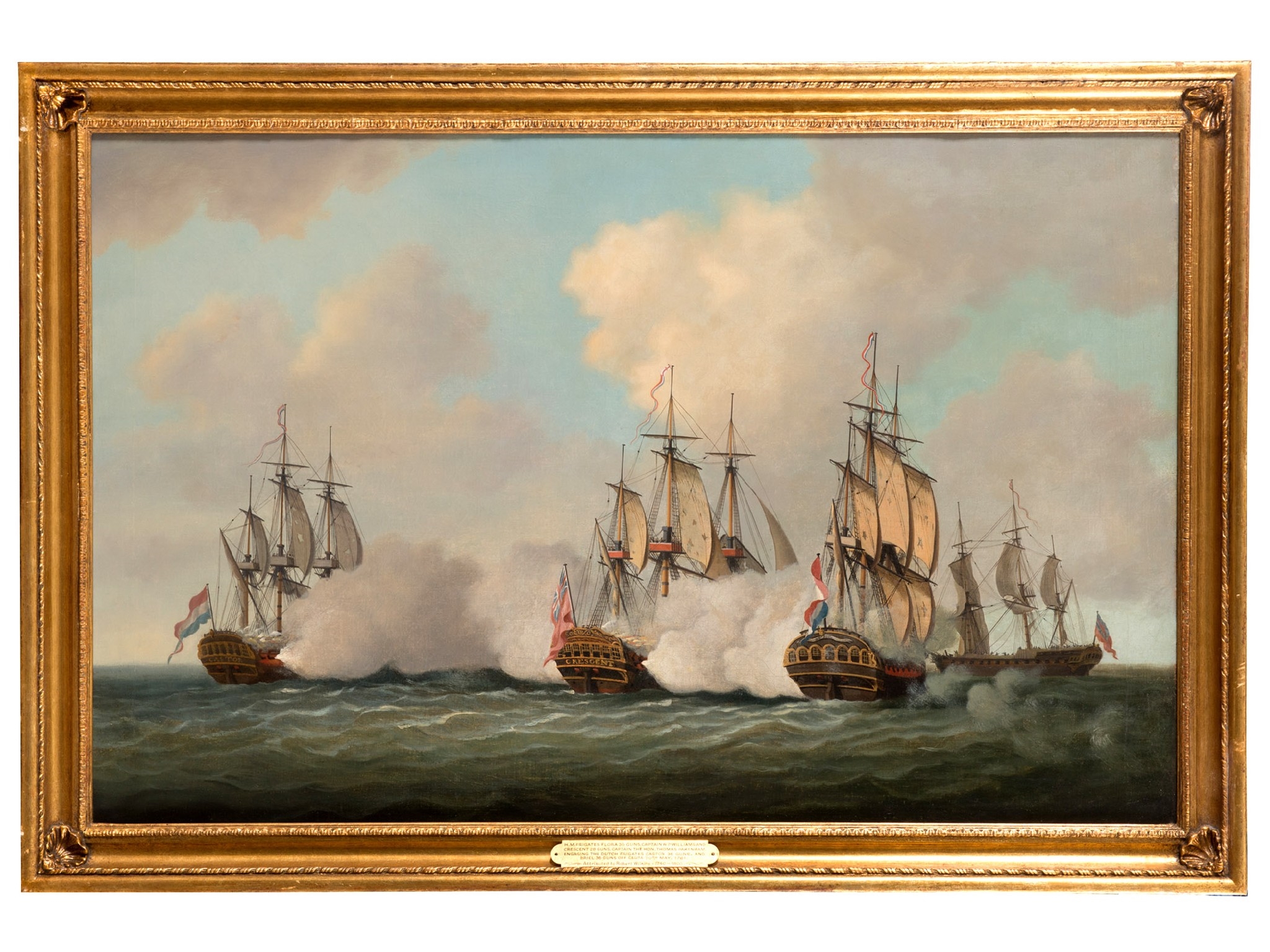 Robert Wilkins | HM FRIGATES FLORA AND CRESCENT ENGAGING THE DUTCH ...