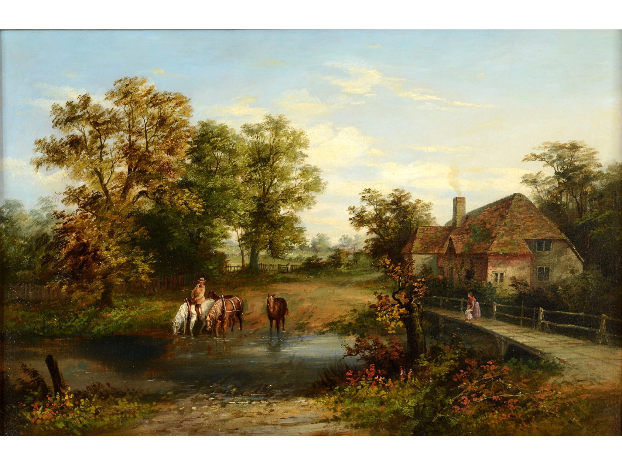 Partridge Ellen | WATERING HORSES AT THE FORD | MutualArt