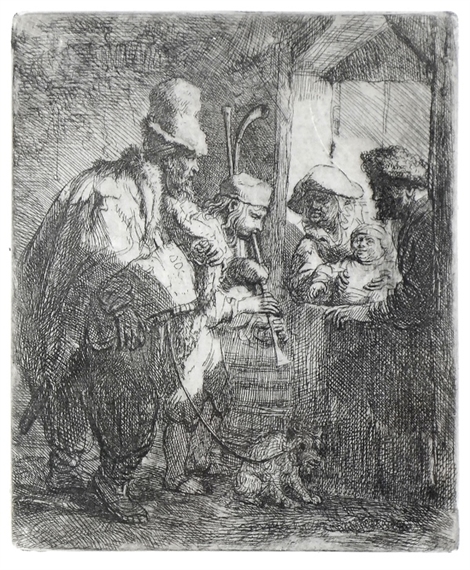 Rembrandt van Rijn | The Strolling Musicians | MutualArt