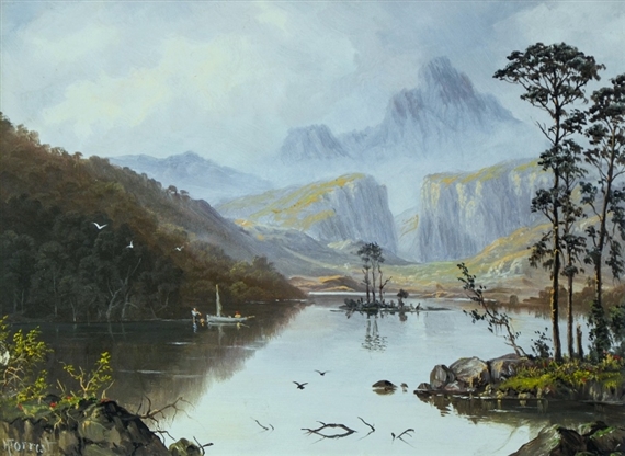 Haughton Forrest | Tasmanian River Scene with Skiff | MutualArt