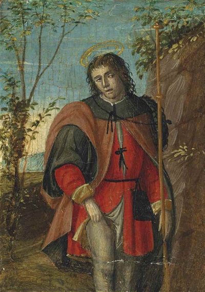 Defendente Ferrari | Saint Roche in a mountainous landscape | MutualArt