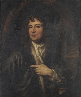 Nicolaes Maes | Portrait of a gentleman, bust-length, in black costume ...