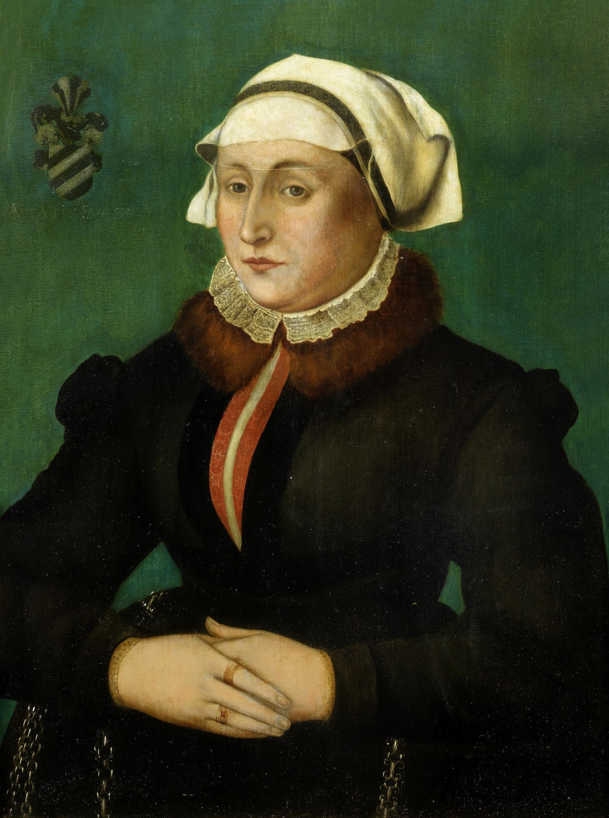 German School, 16th Century | Portrait of a lady, half-length, in black ...