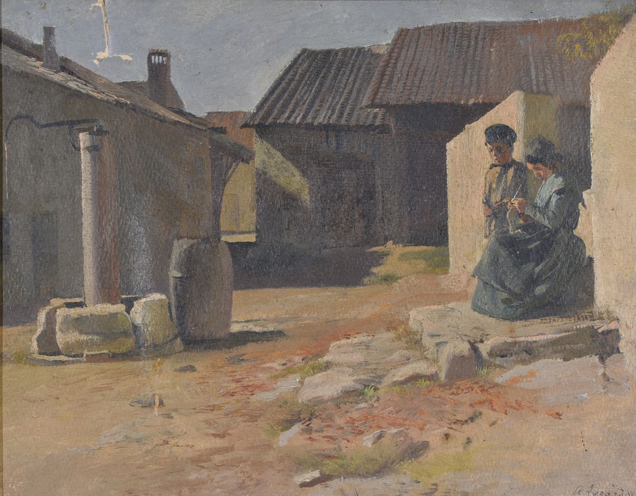 Albert Lugardon | Scène de village | MutualArt