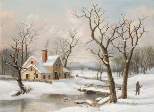 William Holt Yates Titcomb | painting of winter in the country | MutualArt