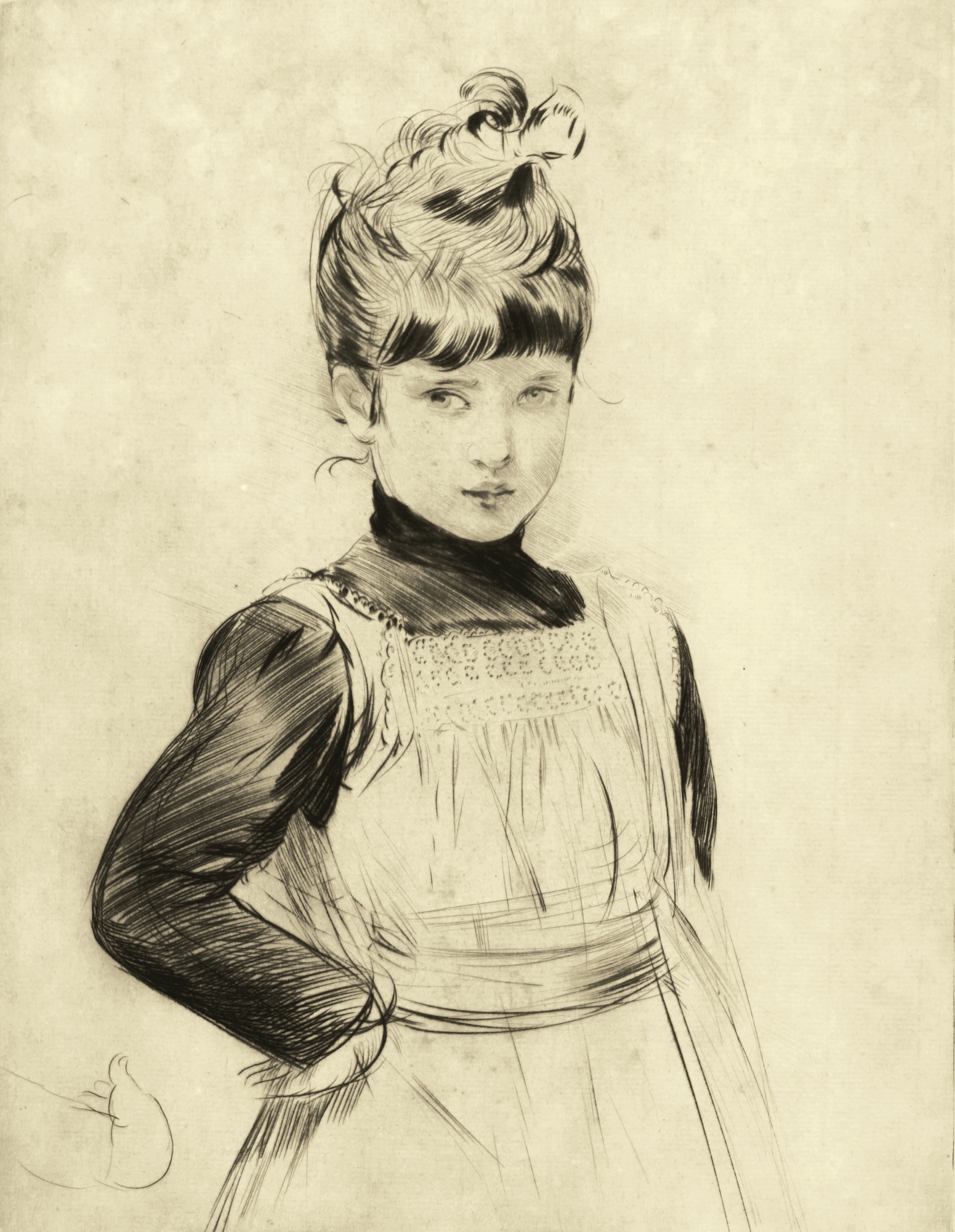 Paul César Helleu | ELLEN HELLEU STANDING (Circa 1900) | MutualArt