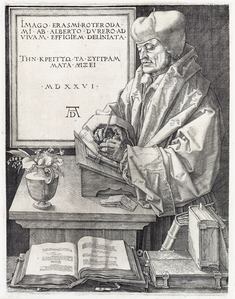 Albrecht Dürer | Erasmus of Rotterdam (1526) | MutualArt
