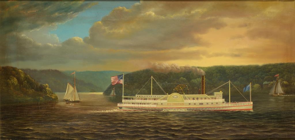 Albert Nemethy | A portrait of the side wheeler Reindeer | MutualArt