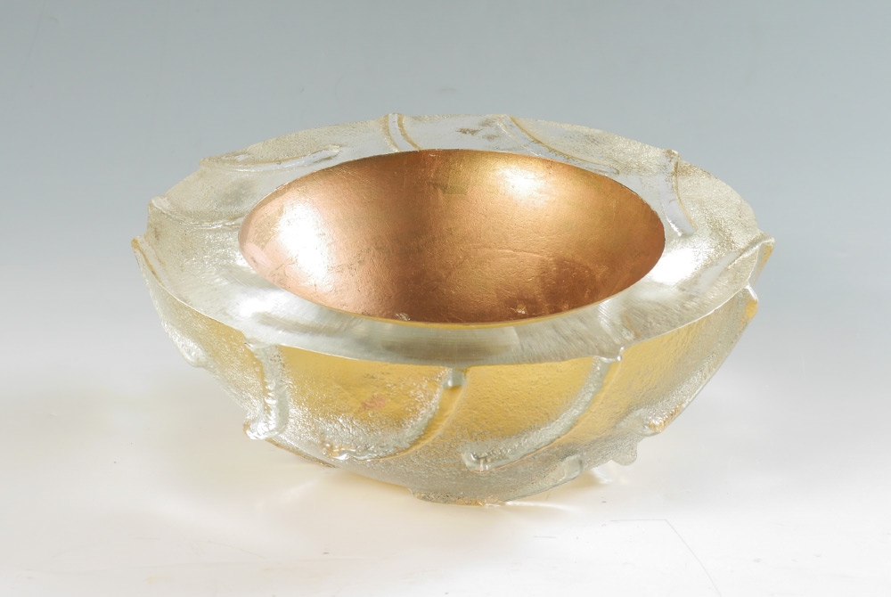Molly Stone | MOLLY STONE ART GLASS BOWL SCULPTURE: Sculpted frosted ...